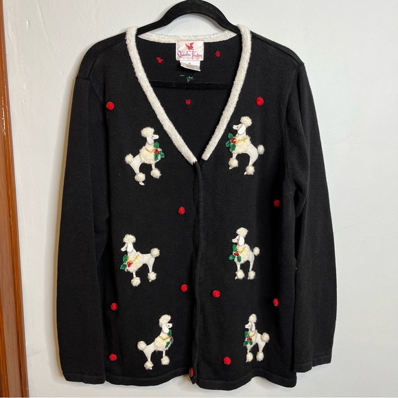 Quacker Factory | Sweaters | Quacker Factory Xl Black White Red Green ...